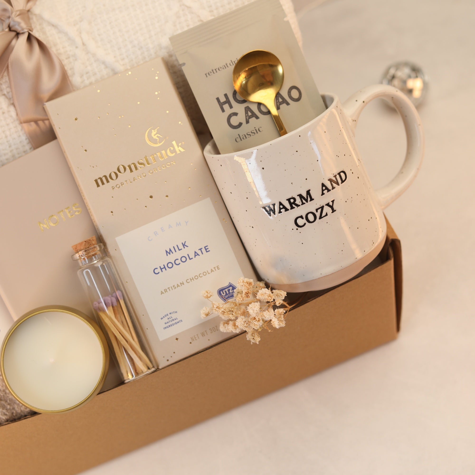 Warm And Cozy Candle Gift Box with Blanket